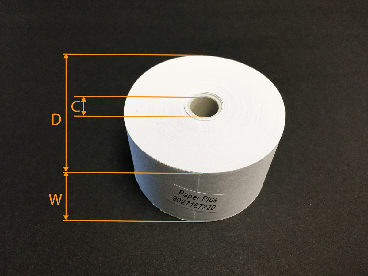 Bond Paper Roll 1-3/4'' x 3'' 100/box | RR10-1 | PaperPlus – Paper Plus